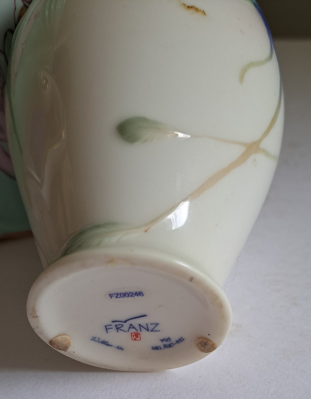 Gorgeous Franz Porcelain Hummingbird and Iris Vase 8.75 Tall Signed - Etsy