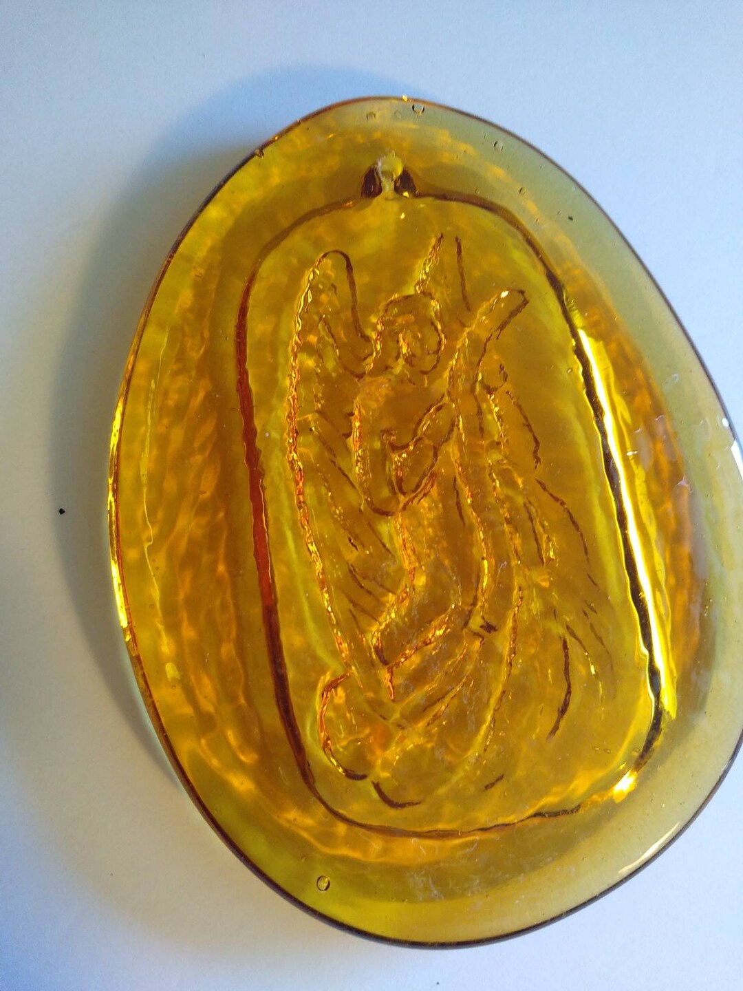 Vintage Angel Sun Catcher Suncatcher Blenko Art Glass Hand Blown Blenko ...