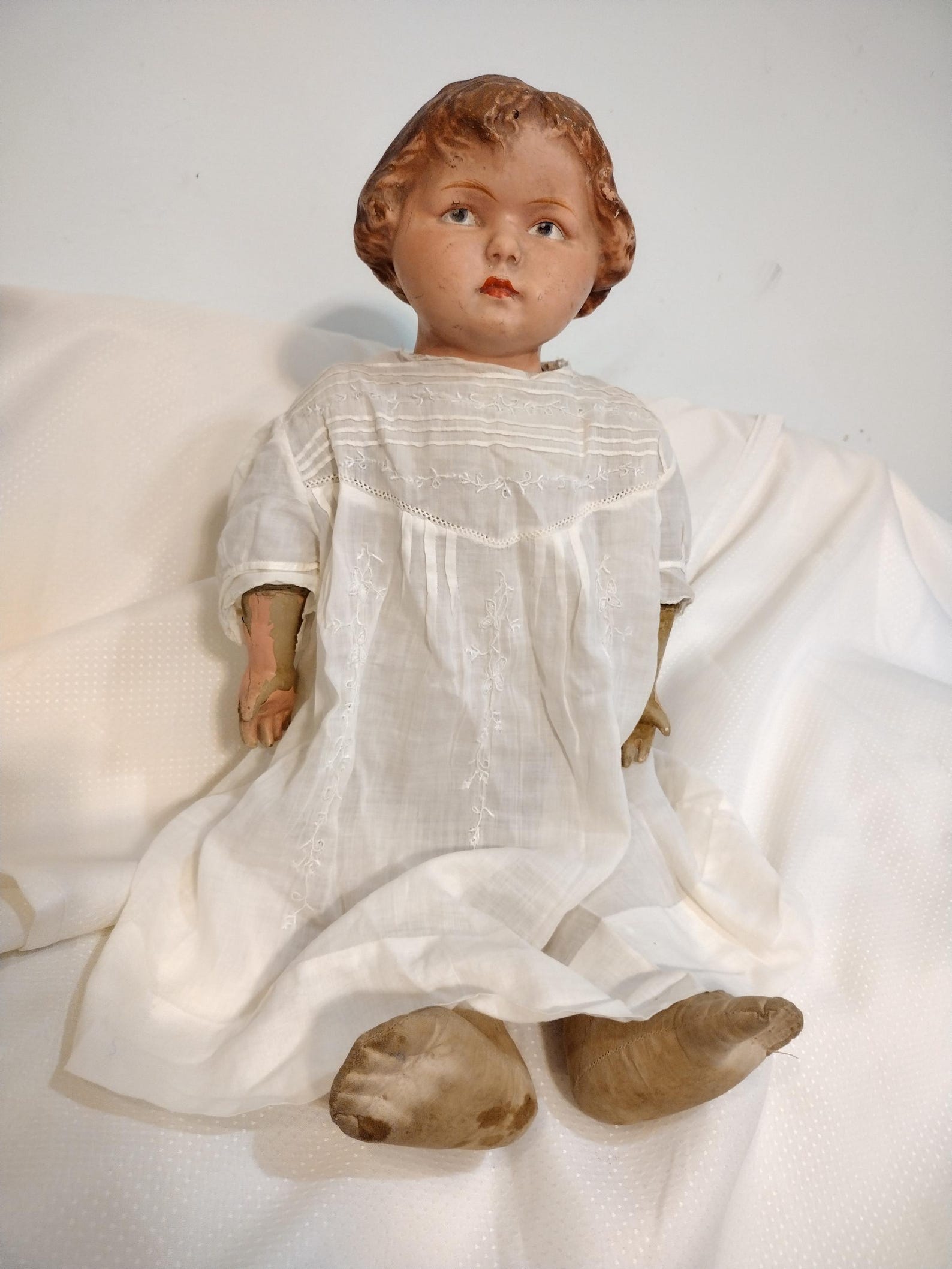 Extremely Rare Early Effanbee 1915 Baby Grumpy Girl Pouting Bess Large ...