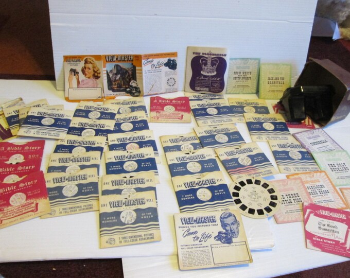 Vintage Viewmaster in Box With 29 Reels All Circa 1950 With Booklets ...