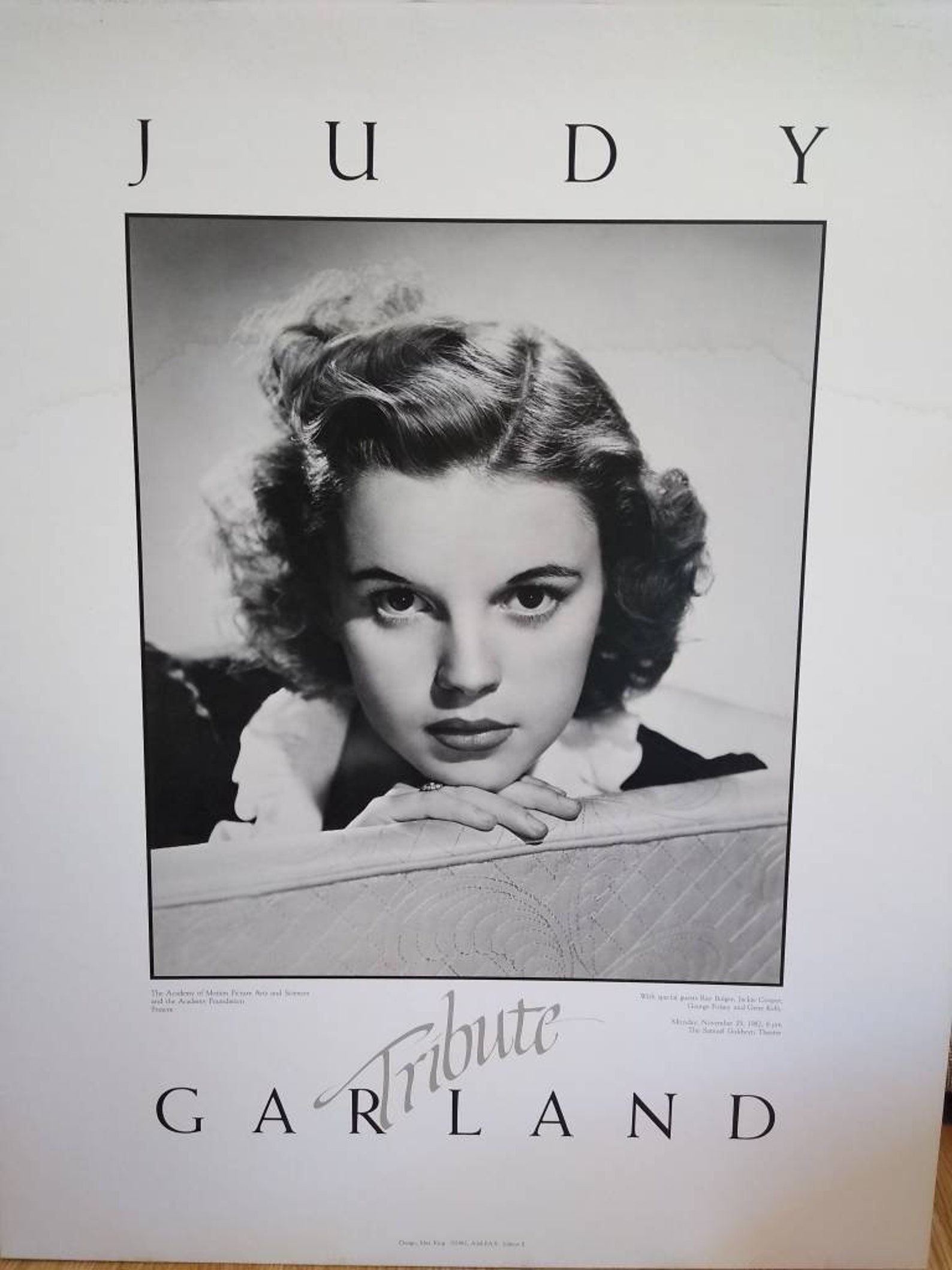 Original Judy Garland Tribute Poster 1982 Heavy Cardboard | Etsy