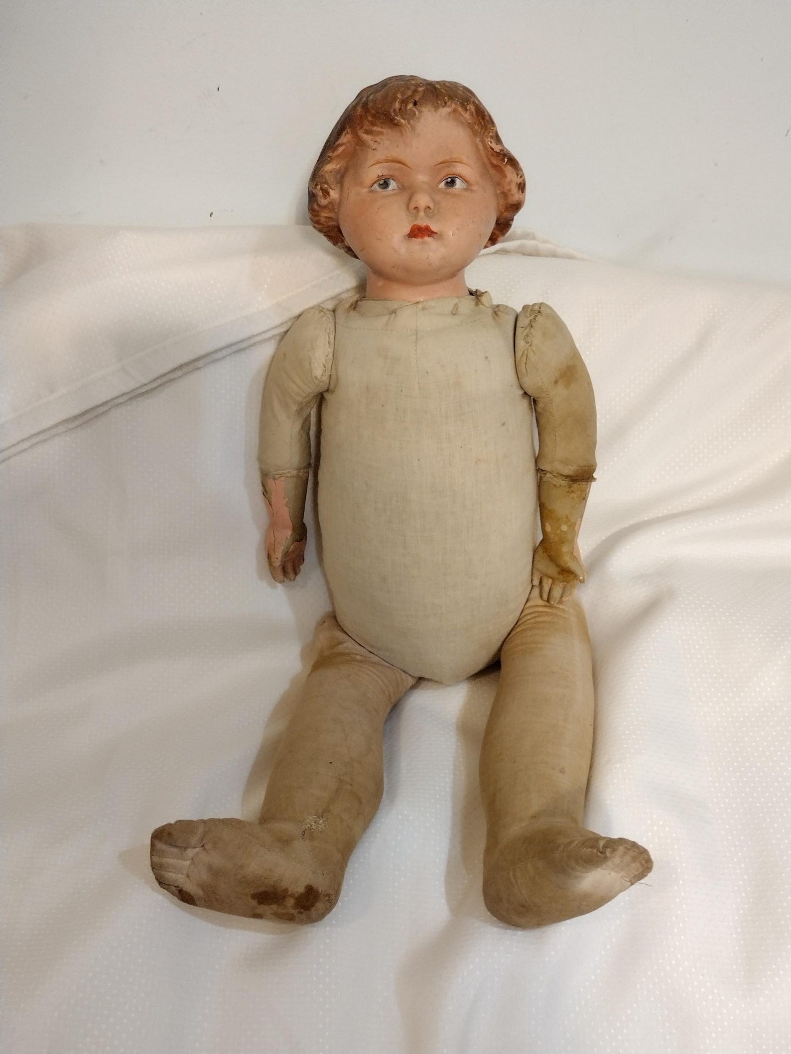 Extremely Rare Early Effanbee 1915 Baby Grumpy Girl Pouting Bess Large ...