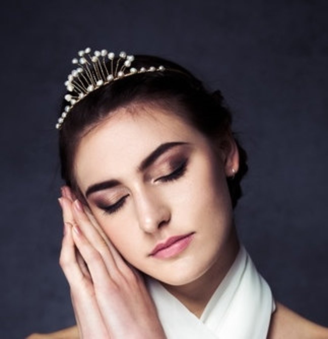 Edwardian Fresh Water Pearl Wired Crown Headpiece - Etsy