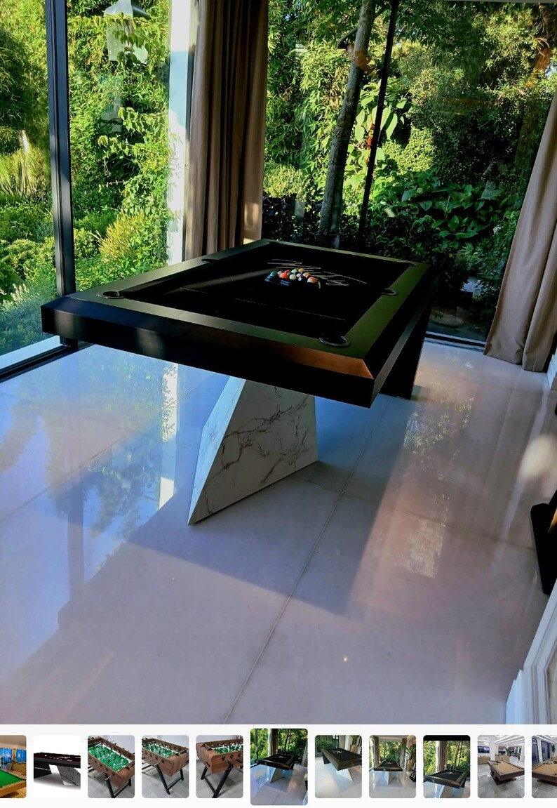 Luxury Marble Pool Table – Modern Handmade Billiard Table - Etsy