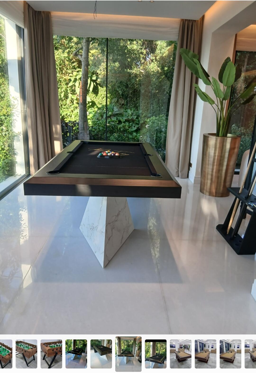 Luxury Marble Pool Table – Modern Handmade Billiard Table - Etsy