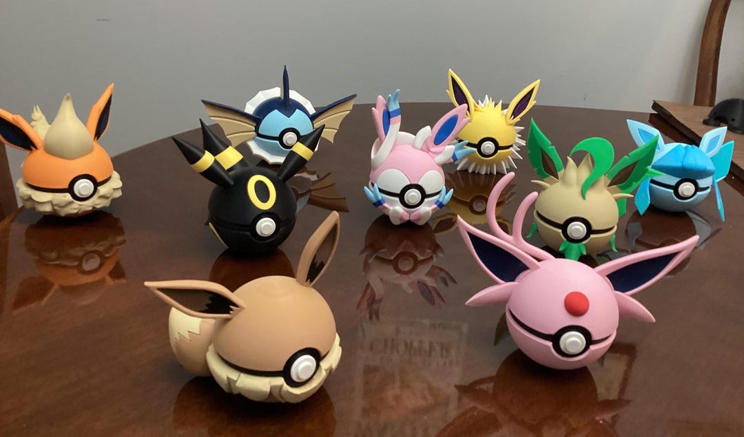 3D Printed Pokeballs Ultimate Eeveelution Pack | Custom Display ...