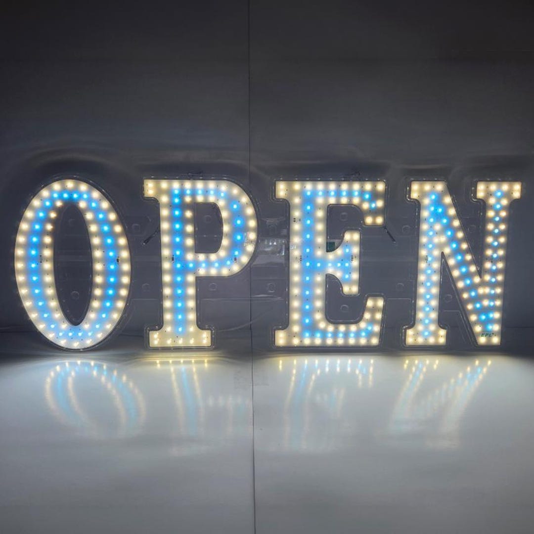 EPL OPEN Green, LED 2G Blinking Sign, Eye-catching, Super Bright, 10 ...
