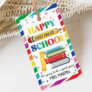 Editable Back to School Gift Tag Template, Printable Class Favors ...