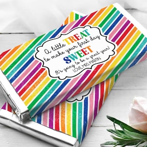 Editable Back to School Candy Bar Wrapper Template, Welcome 1st Day of ...