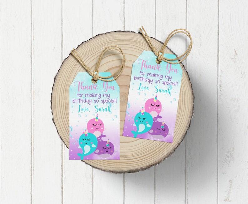 Editable Narwhal Invitation, Narwhal Birthday Invitation Template, Girl ...
