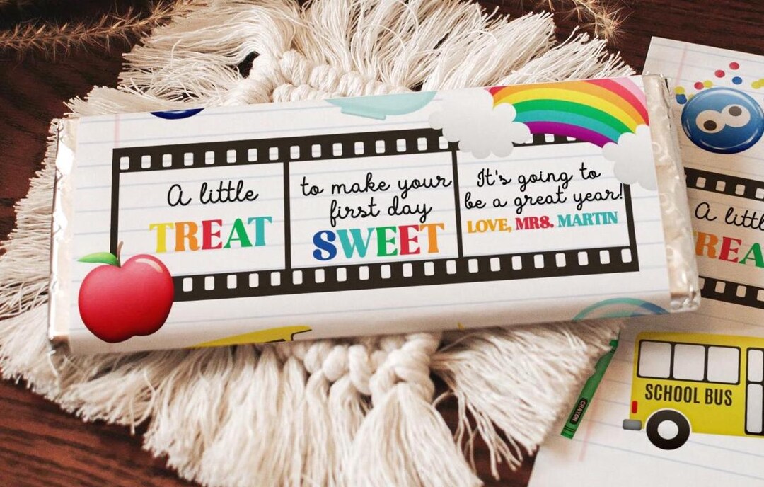 Editable Back to School Candy Bar Wrapper Template, Welcome 1st Day ...