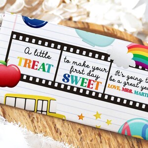 Editable Back to School Candy Bar Wrapper Template, Welcome 1st Day ...
