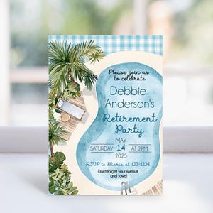Retirement Party Invitation Template, Editable Birthday Surprise ...