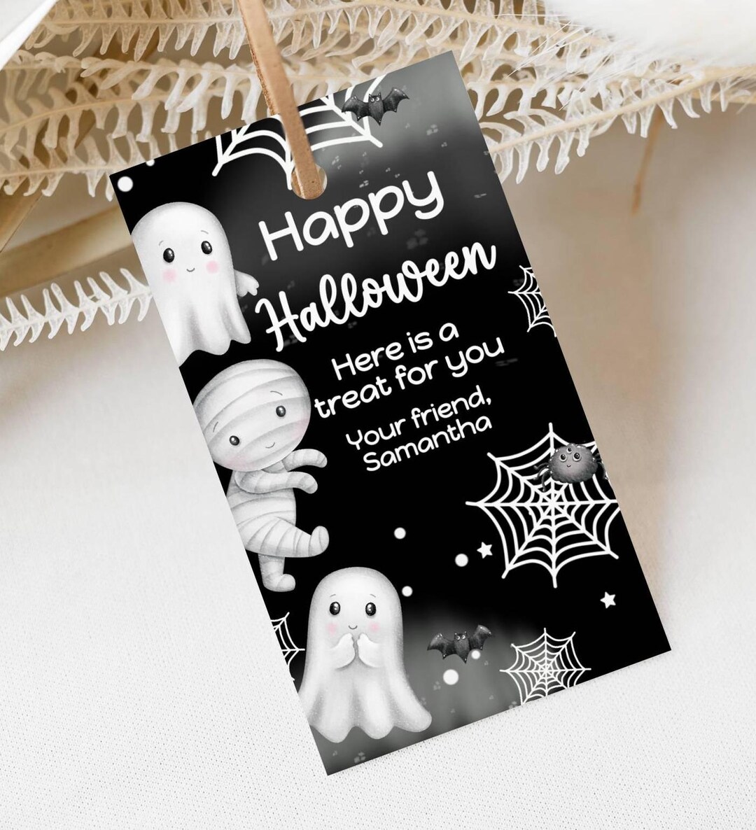 Editable Halloween Birthday Party Treat Tag Boo Printable Spooktacular ...