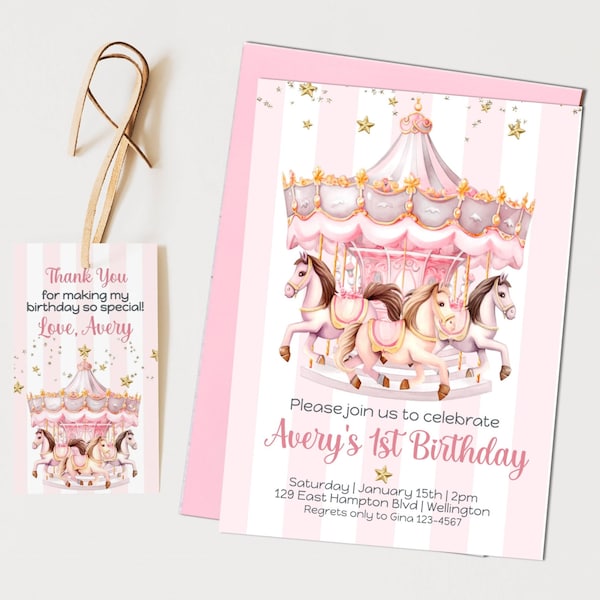 Pink Carousel - Etsy
