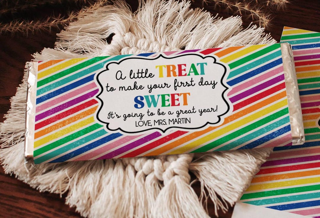 Editable Back to School Candy Bar Wrapper Template, Welcome 1st Day of ...