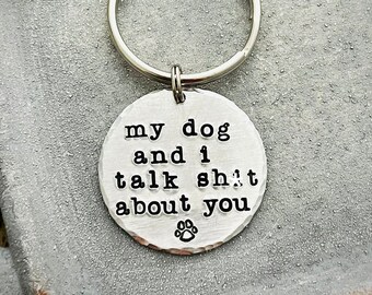 Funny Dog Key Ring - Etsy