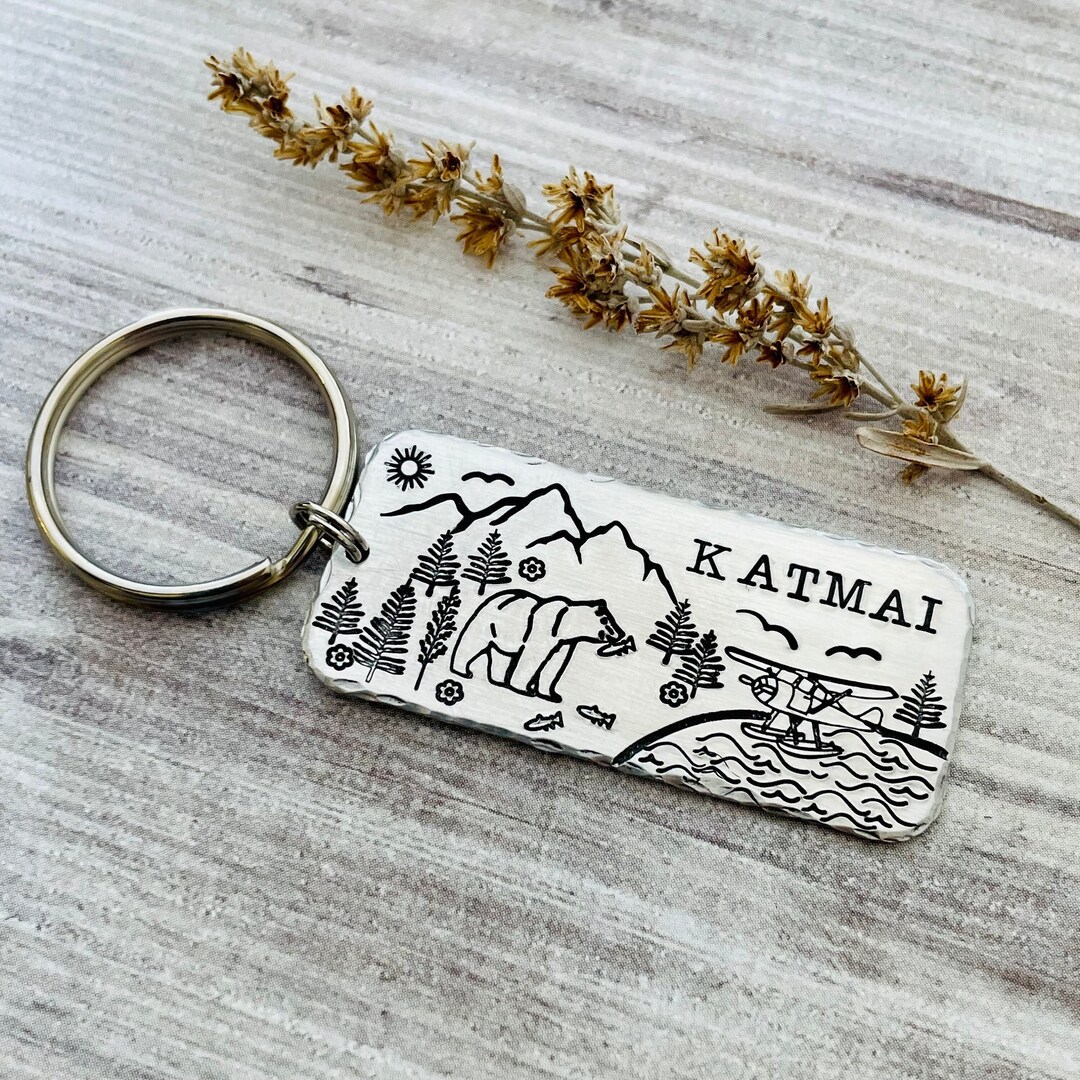 Katmai Keychain, Katmai National Park Alaska, Brooks Falls Keychain ...