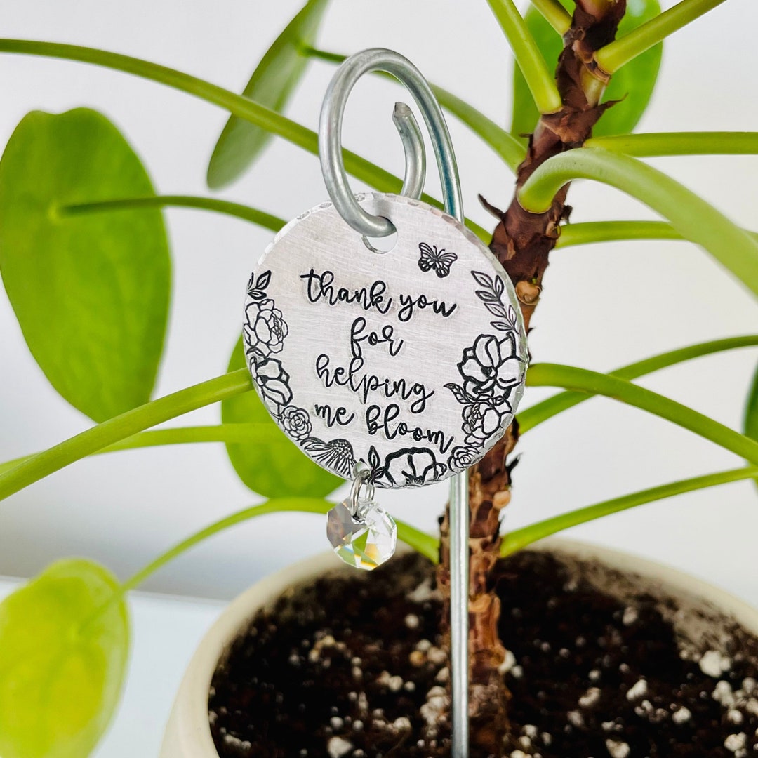 Thank You for Helping Me Bloom Plant Marker for Teacher, Nanny ...