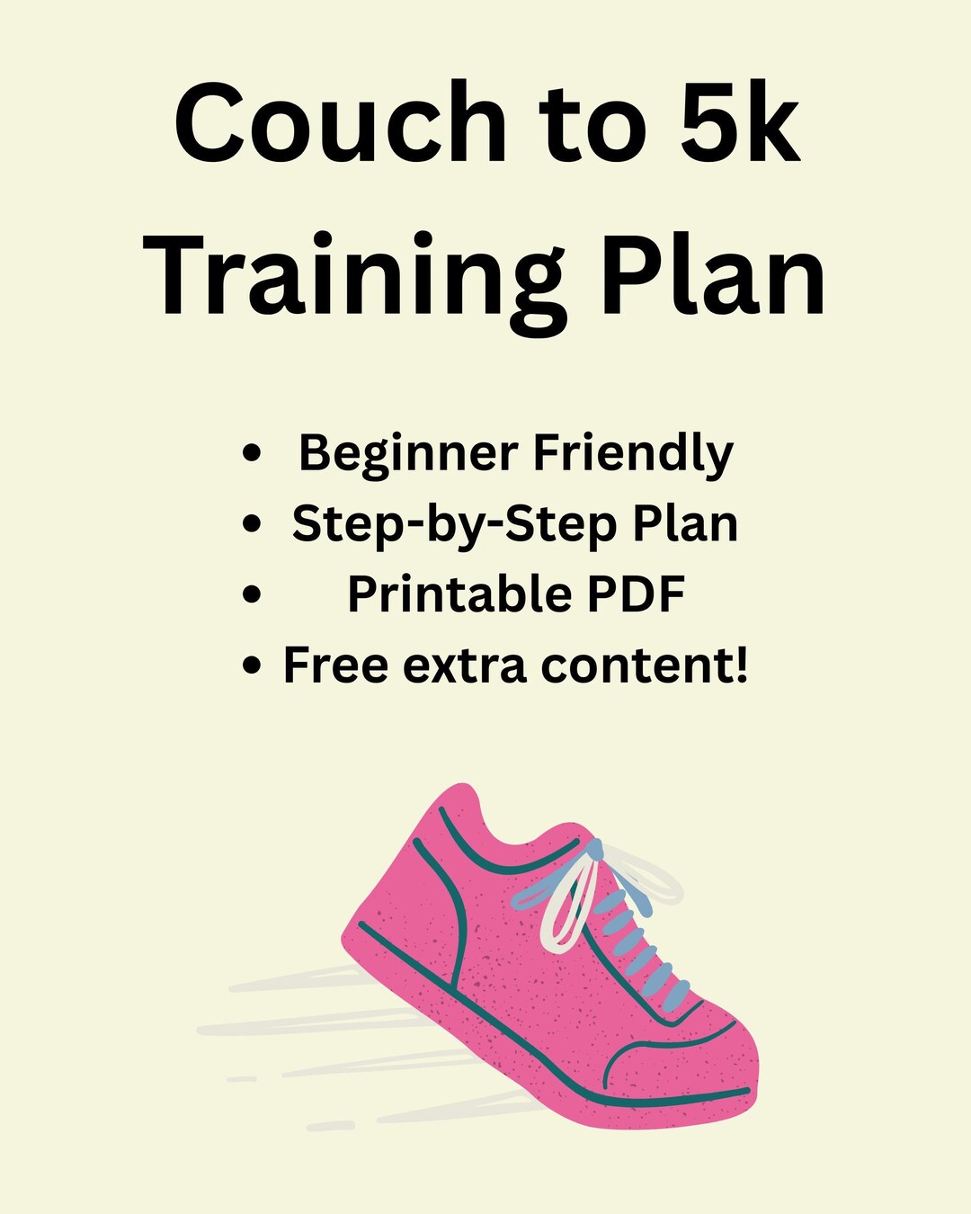 Couch to 5k Printable Plan: Beginner Running Digital Download - Etsy