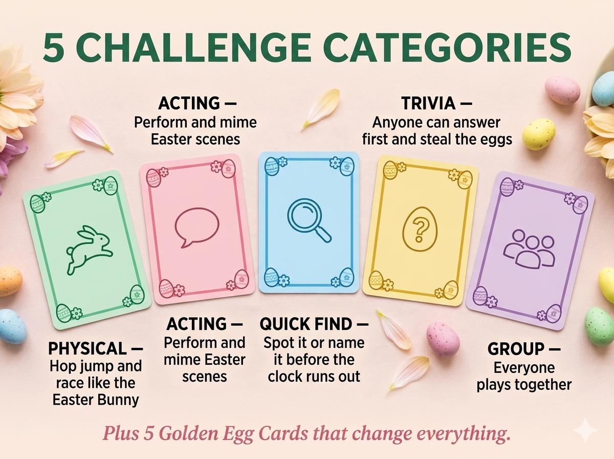 Easter Egg Hunt Challenge Game Printable, Easter Party Game for ...