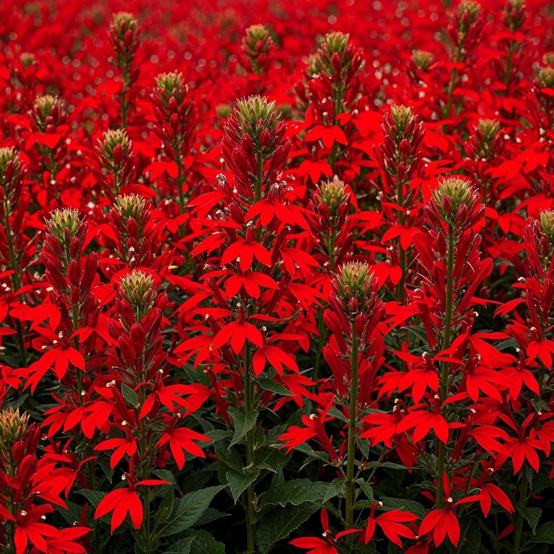 Red Cardinal Flower Seeds | Perennial Pollinator Blooms - Etsy