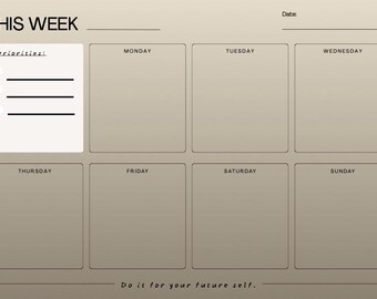 Minimalist Weekly Planner Printable | Weekly Schedule PDF | Instant ...