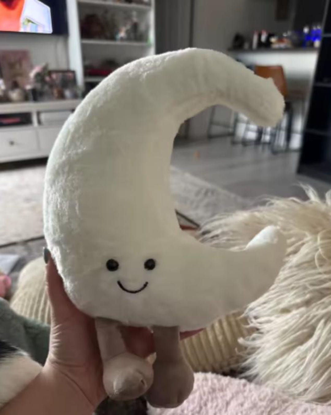 Cute Moon Plush – Soft Smiling Crescent Moon Stuffed Toy 30cm - Etsy