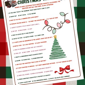 Funny Christmas Trivia Game – Printable Holiday Party Game – Instant ...