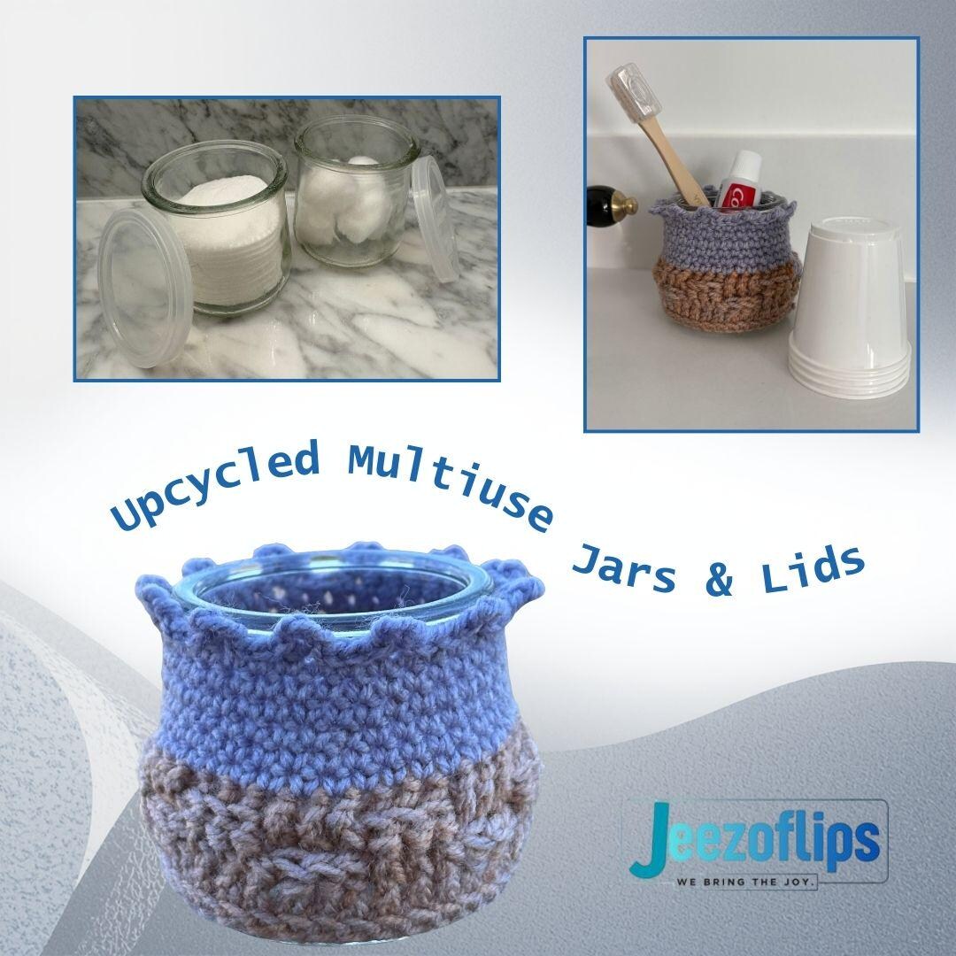 Upcycled Glass Jars With Lids, Multiuse Storage Containers, Set of 2 - Etsy