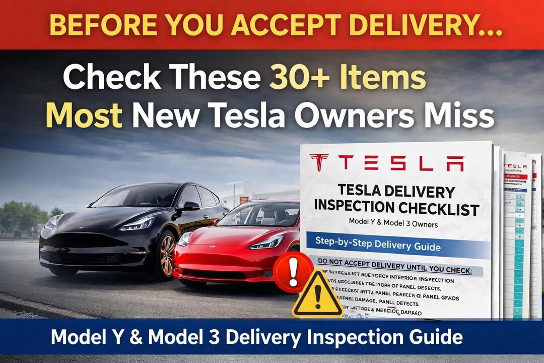 Tesla Delivery Day Inspection Checklist – Don’t Accept Your Model Y/3 ...