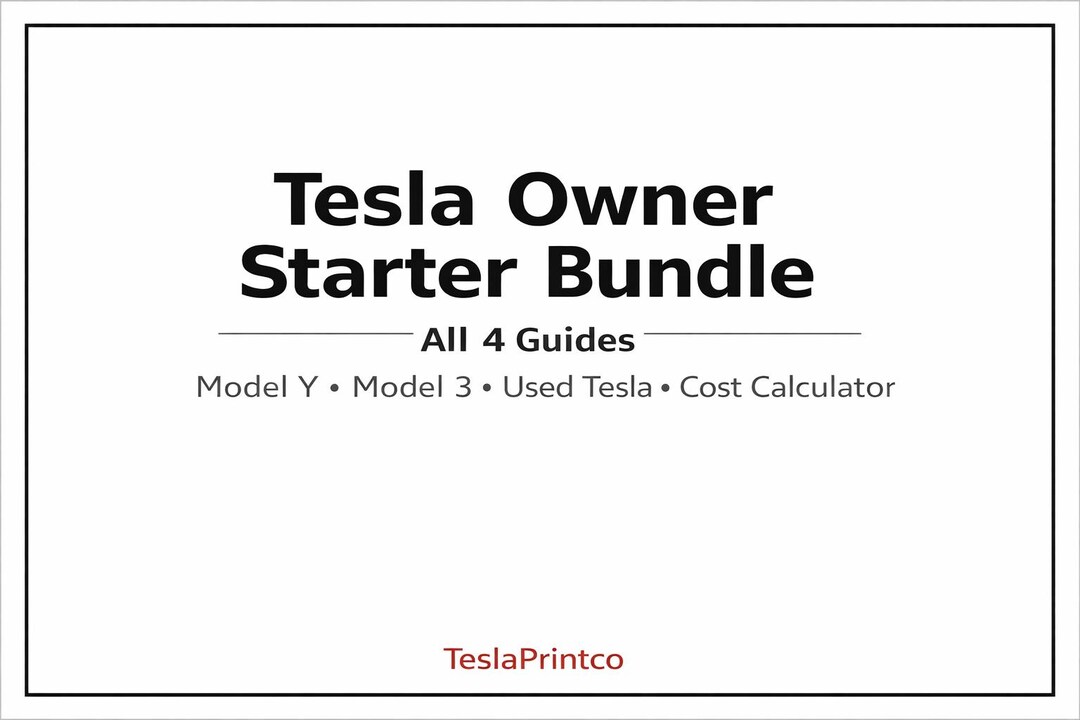 Tesla Owner Starter Bundle | Model Y & Model 3 Guides + Used Tesla ...