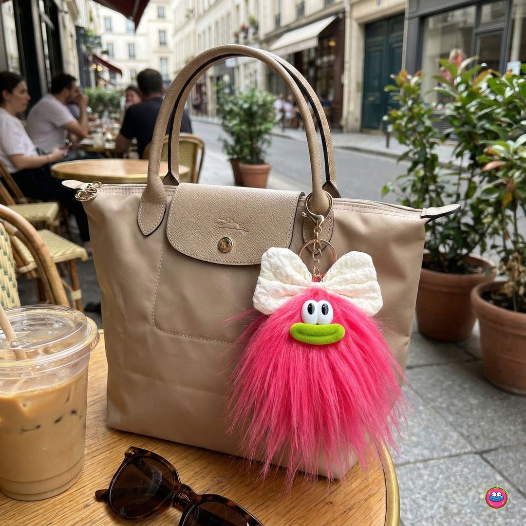 Fuzzy Monster Bag Charm, Weirdcore Plush Keychain - Etsy