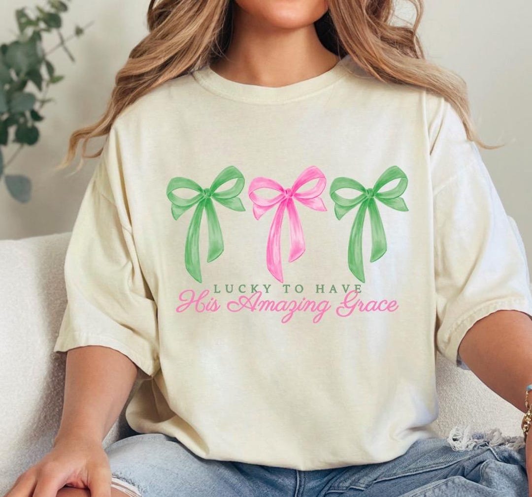 Lucky to Have His Amazing Grace Bows - Bows - St Patty Day - St ...