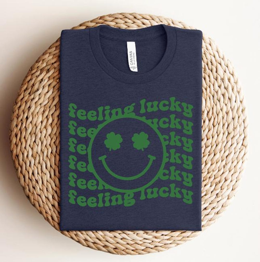 Feeling Lucky Happy Face - Lucky - Happy Fae - St Patricks Day - St ...