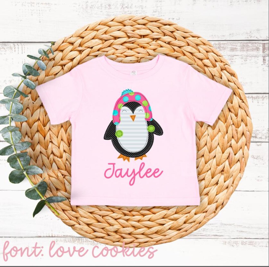 Kids Personalized Penguin DTF Transfer - Penguin - Winter Transfer ...