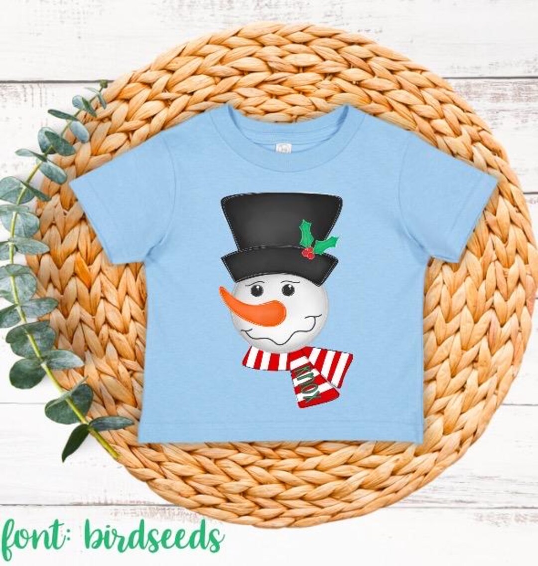 Kids Personalized Snowman DTF Transfer - Snowman - Winter Transfer ...