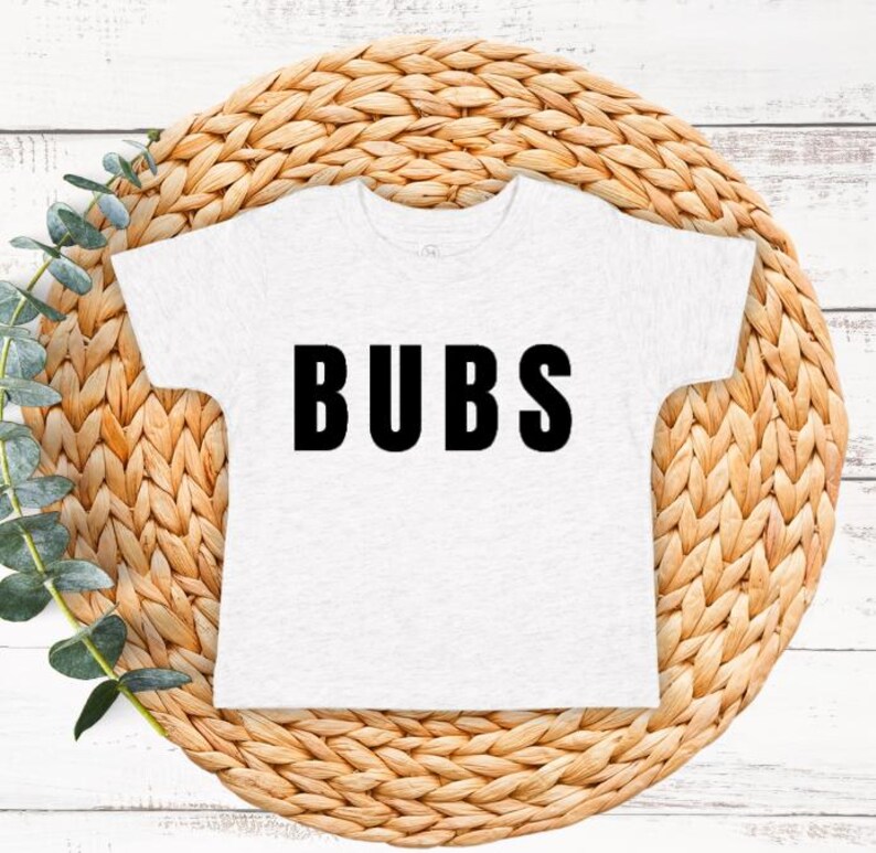 Block Font Bubs - Bubs - Nickname Shirt - Nickname - Block Font ...
