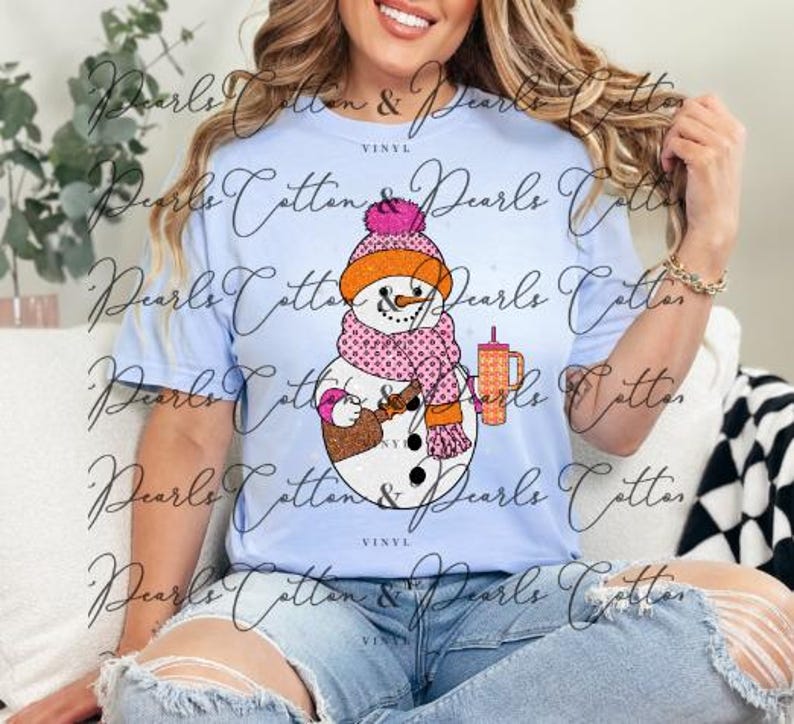 Trendy Snowman DTF Transfer - Snowman - Winter Transfer - Direct to ...
