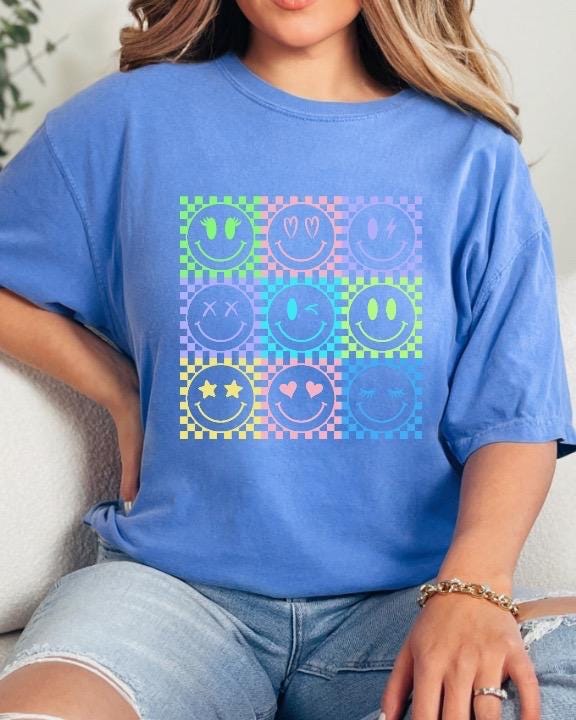 Neon Happy Face Collage - Neon Happy Fave - Collage -summer Happy Face ...