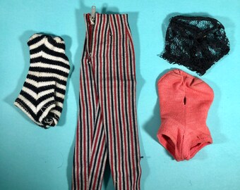 Vintage C. 1960s Barbie Doll Zebra Striped Swimsuit / Original Outfit ...