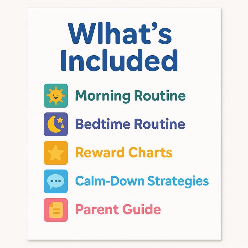 ADHD Daily Success Toolkit for Kids | Printable Routines, Behavior ...