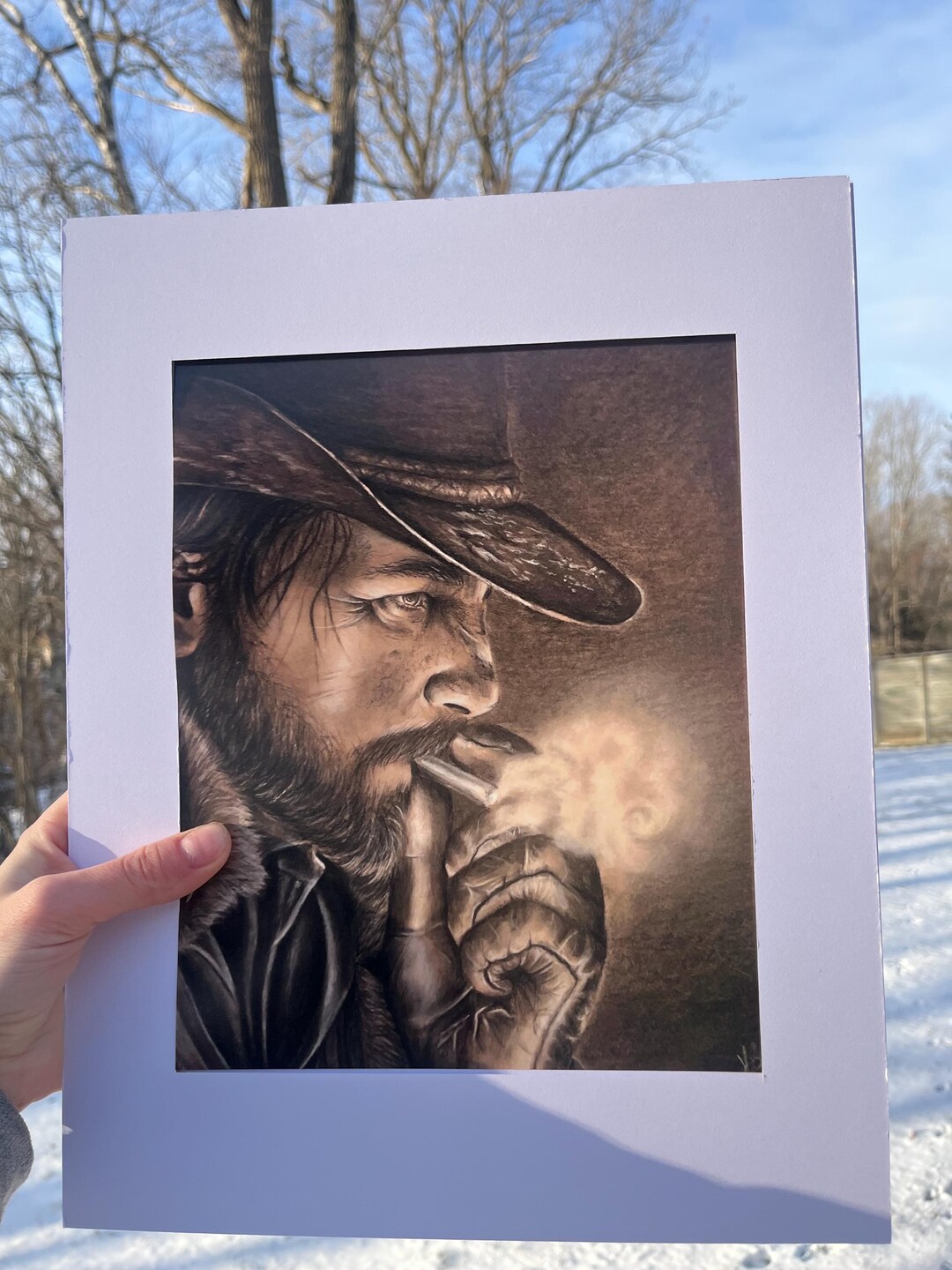 Arthur Morgan Charcoal Drawing Print - Red Dead Redemption - Etsy