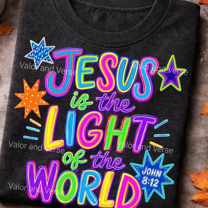 Neon Jesus Transfers - Etsy