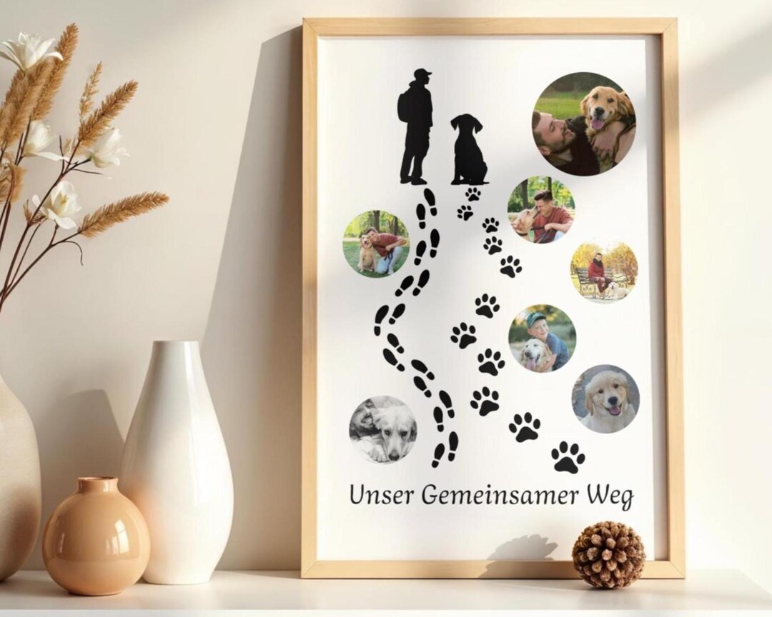 Personalized Dog Poster With Photos | Our Journey Together | Dog ...