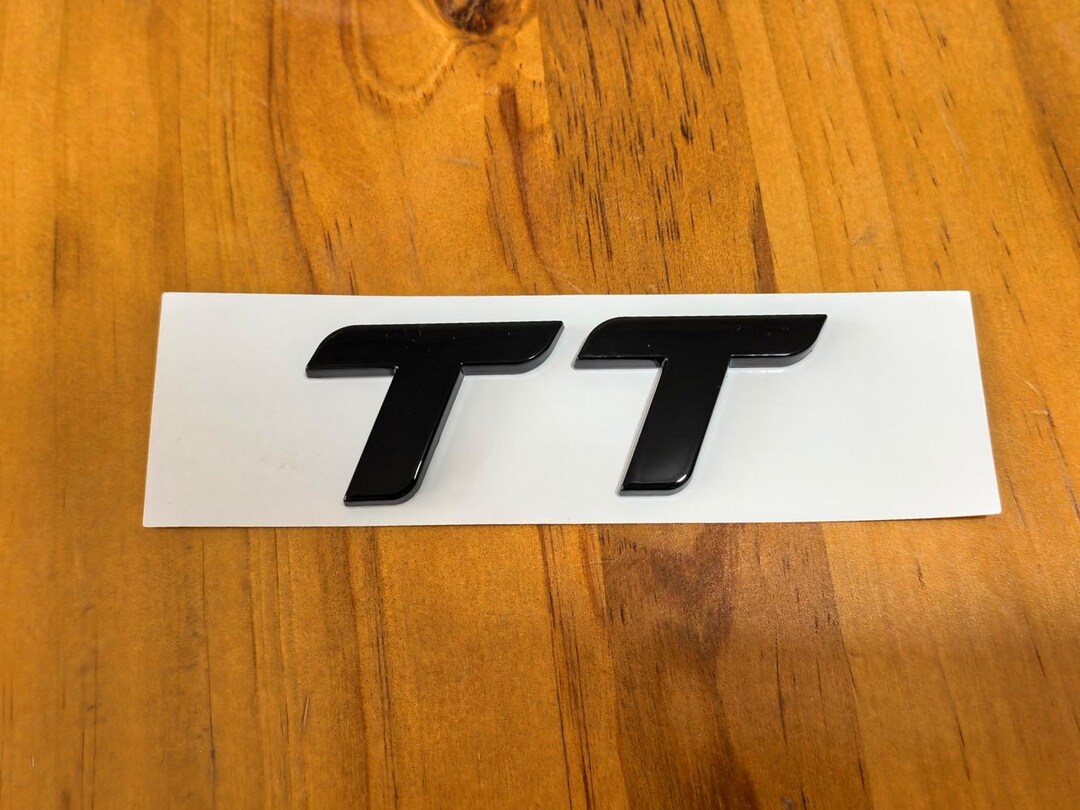 Gloss Black Audi TT Rear Trunk Emblem Old Style 3x9cm | Premium ...