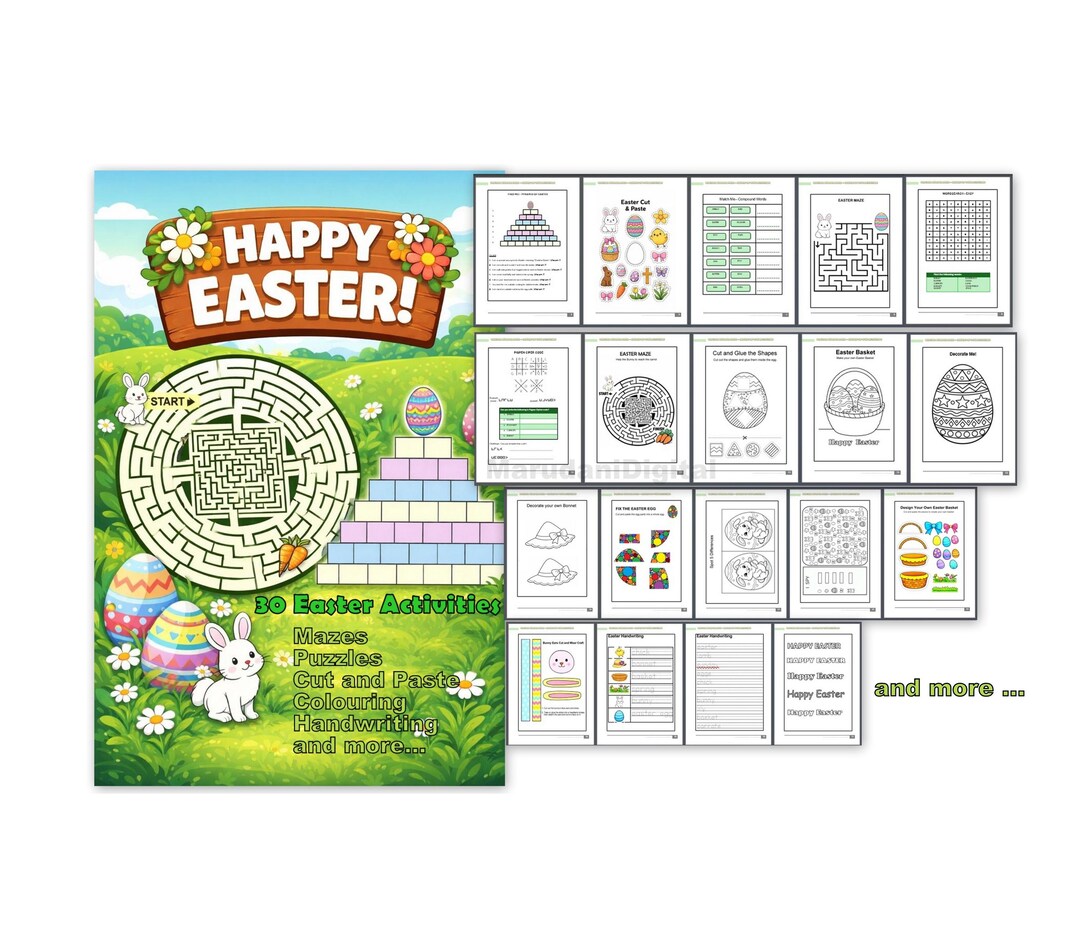 Easter Activity Bumper Pack – 30 Fun Printable Games & Puzzles With ...