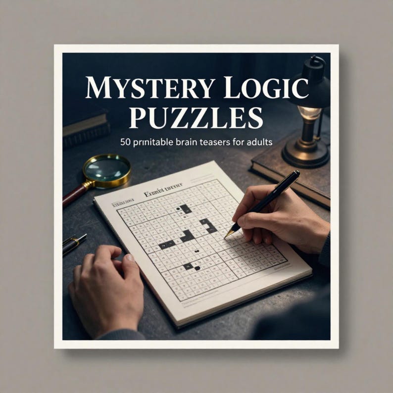 Solve the Mystery Game, 50 Logic Puzzles for Adults, Brain Teaser ...