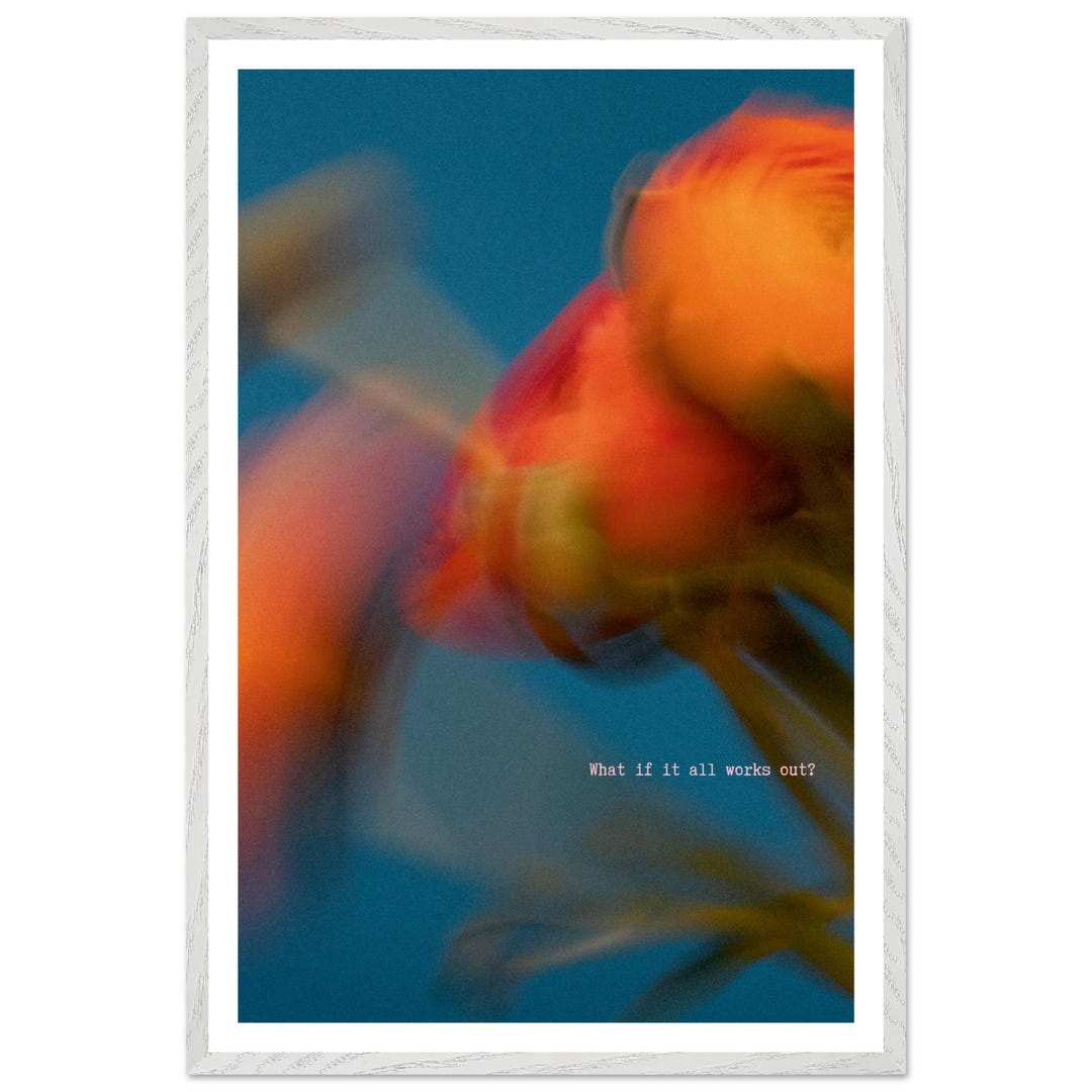 What If It All Works Out - Abstract Motivational Poster, Wall Art - Etsy