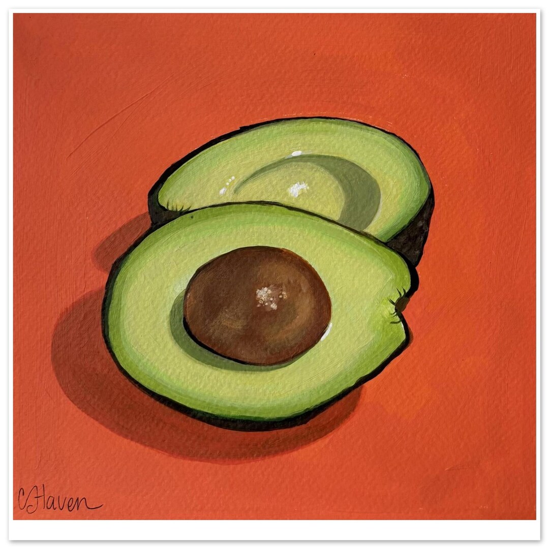 Avocado Art Print - Etsy